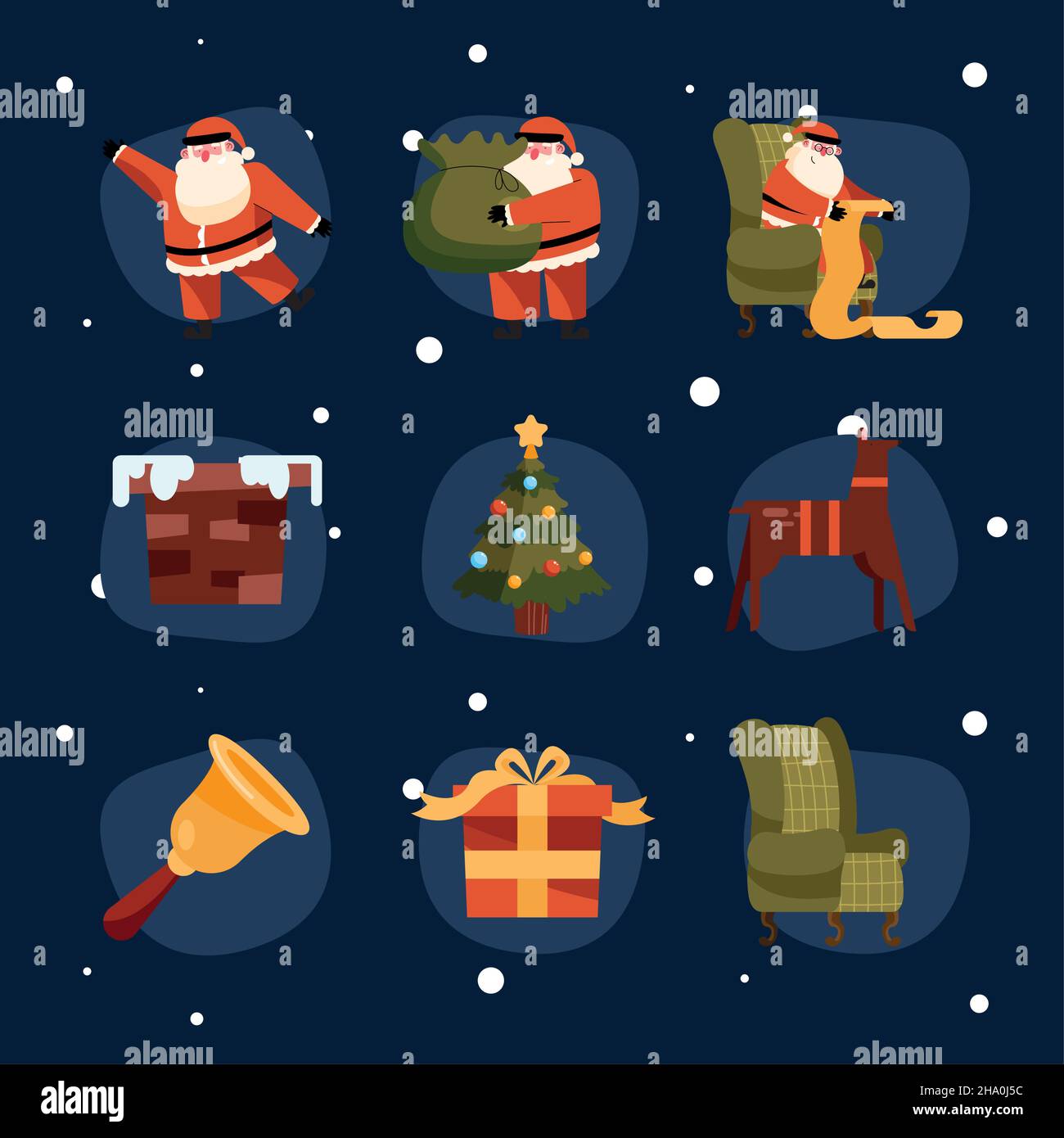 Christmas reindeer tree list Stock Vector Images - Alamy