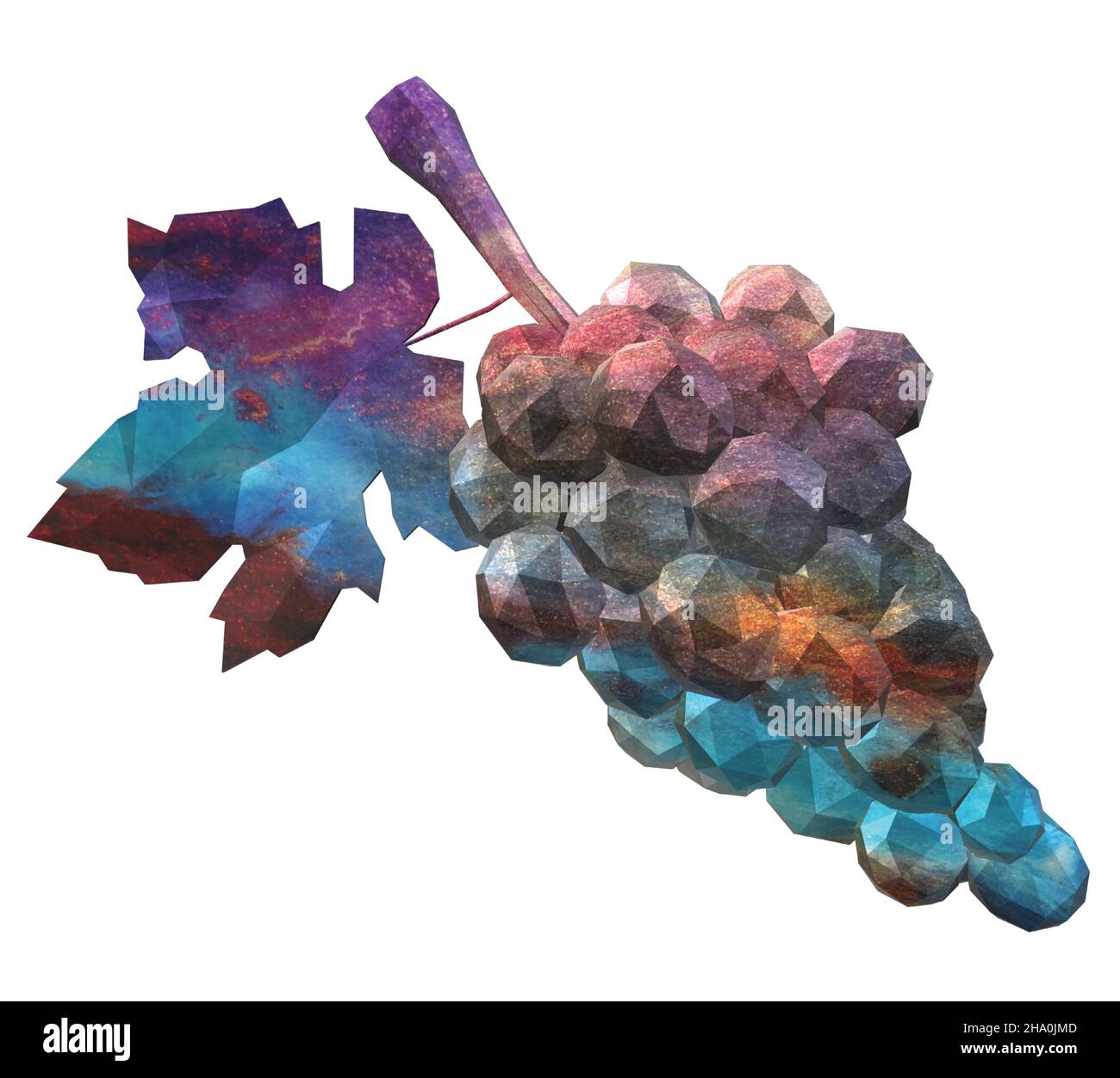 Fantasy Abstract Colors Bunch of Grapes Decoration Figurine Stock ...