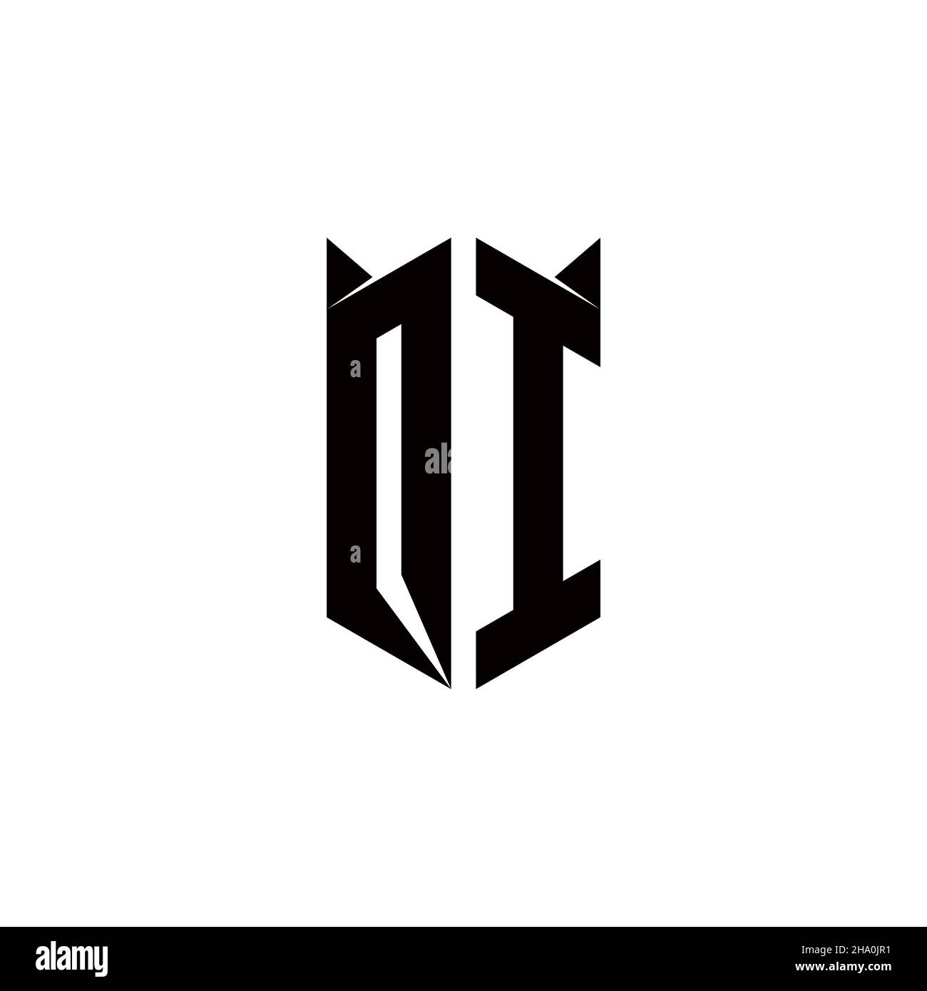 QI Logo monogram with shield shape designs template vector icon modern Stock Vector Image & Art ...