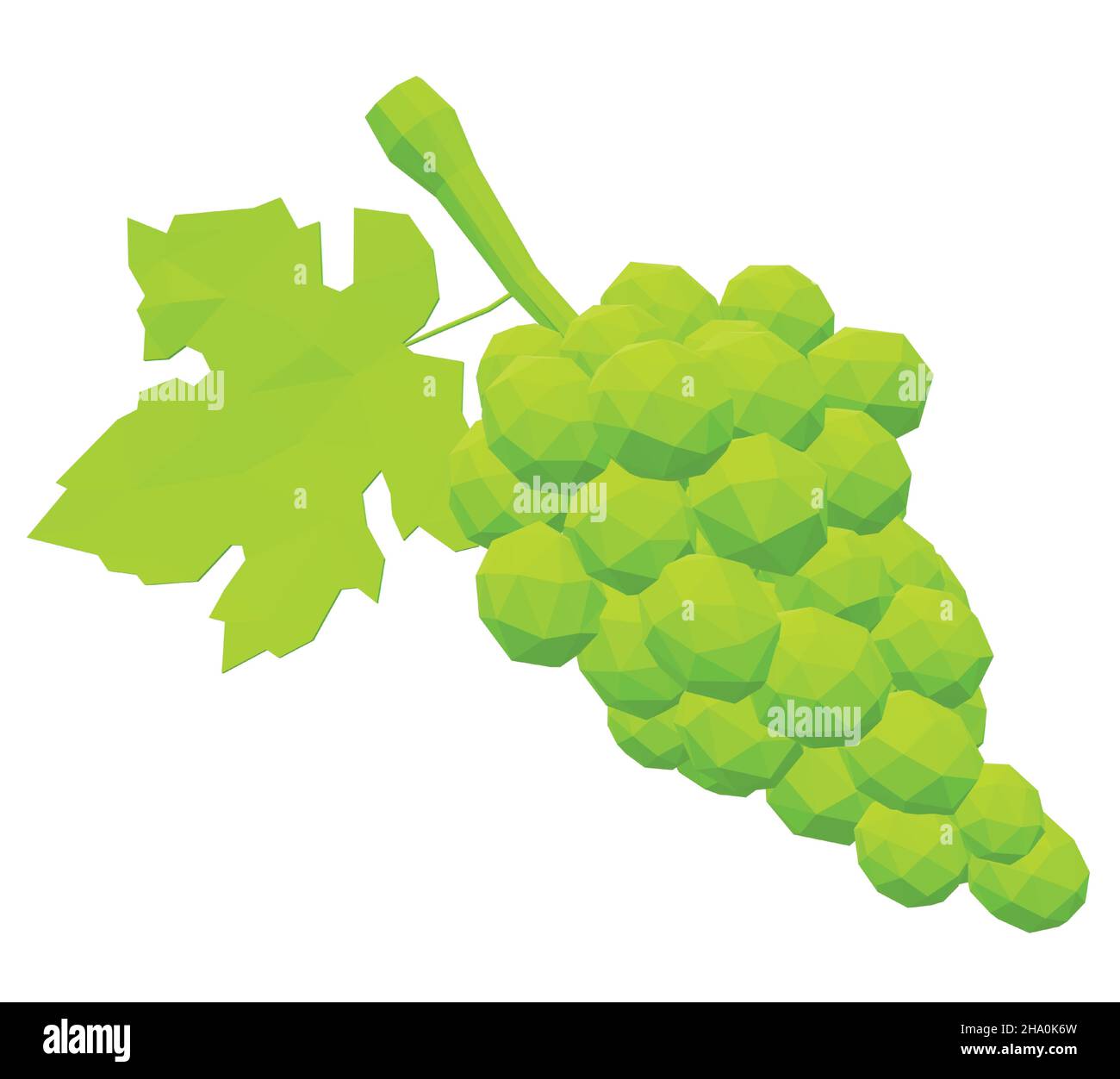 Solid Light Green Bunch of Grapes Decoration Figurine Stock Vector ...