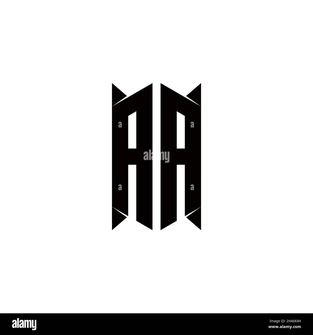 AA Logo monogram with shield shape designs template vector icon modern ...