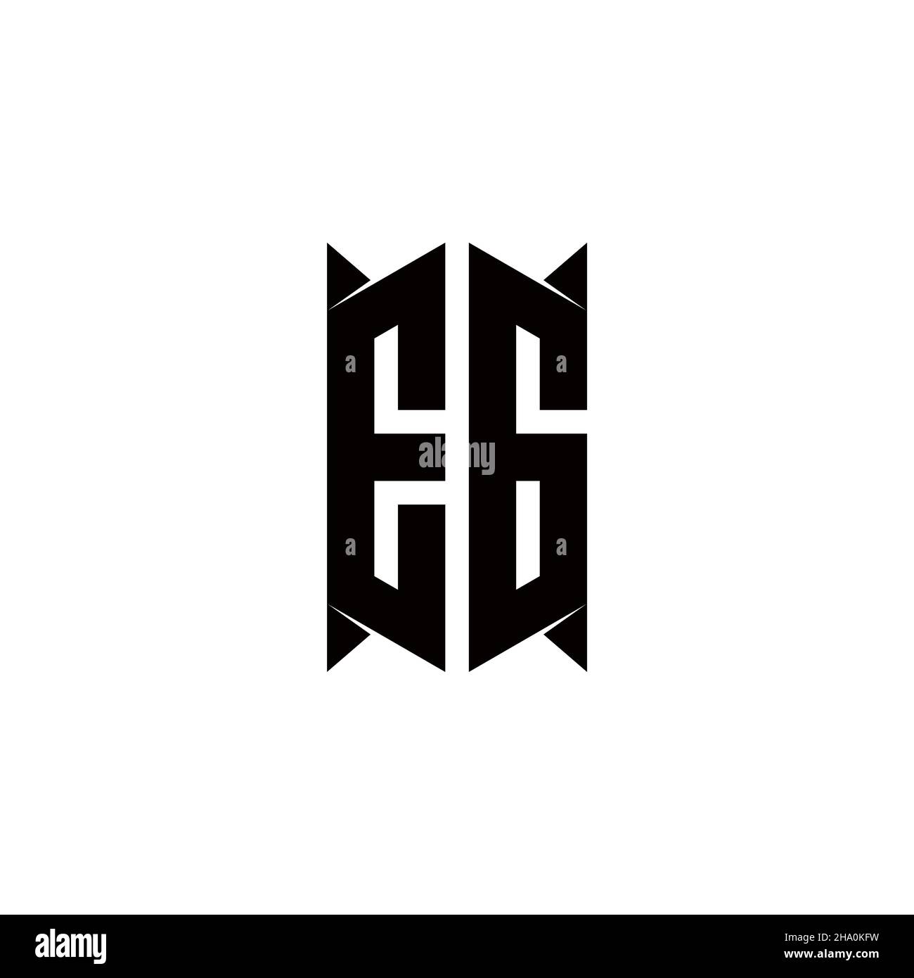 EG Logo monogram with shield shape designs template vector icon modern ...