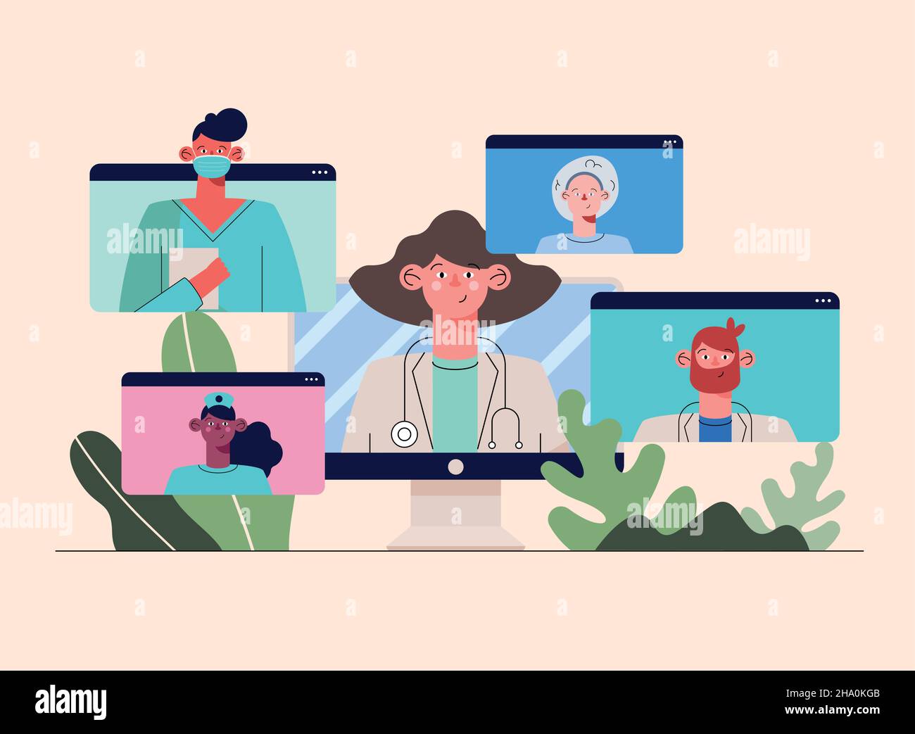 medical conference in desktop characters Stock Vector Image & Art - Alamy