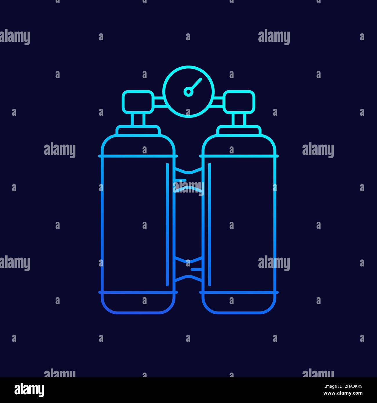 oxygen tanks line icon, vector Stock Vector Image & Art - Alamy