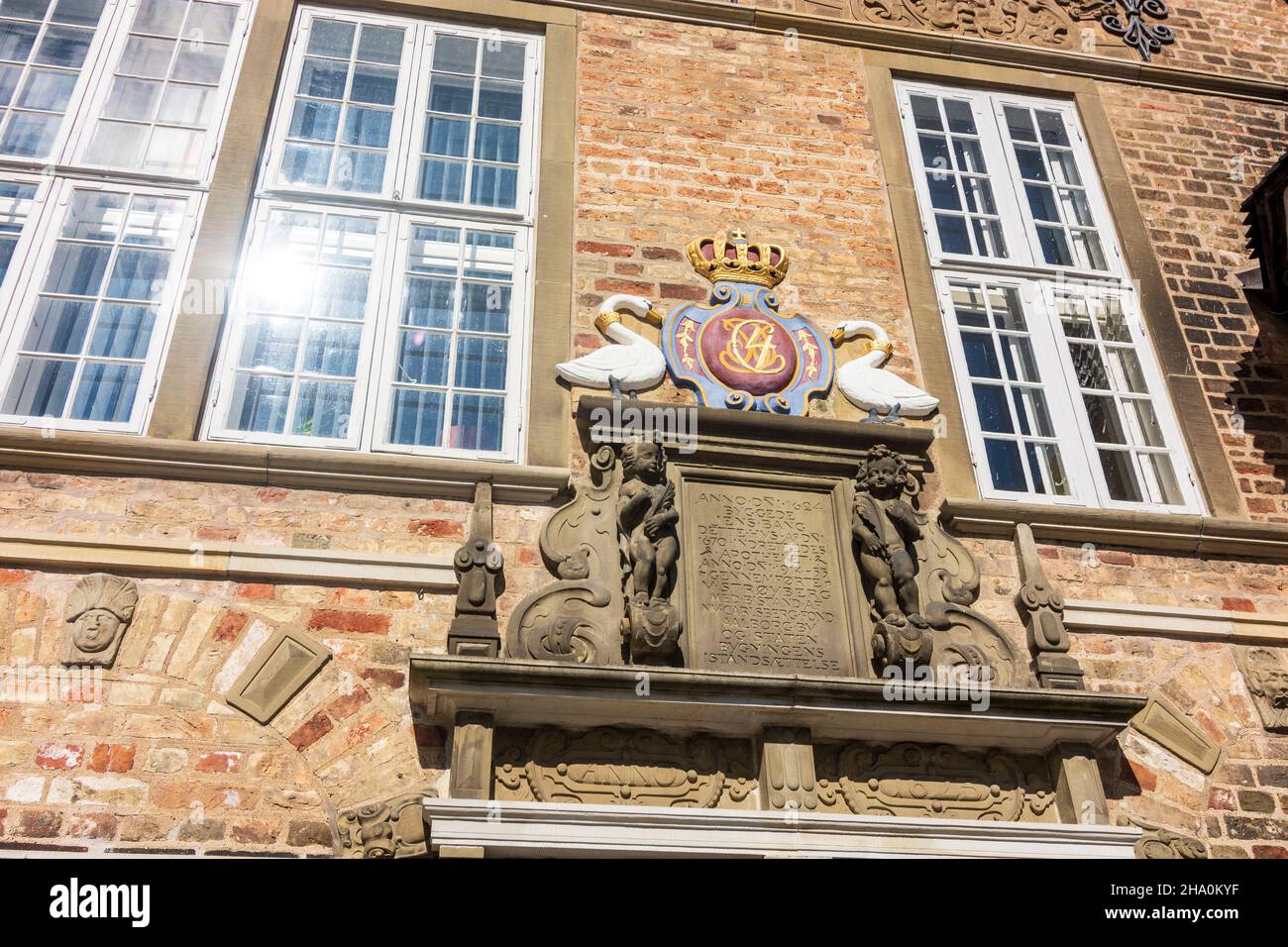 Aalborg: Jens Bang's House (Jens Bangs Stenhus), Nytorv Square, in Aalborg, Jylland, Jutland ...