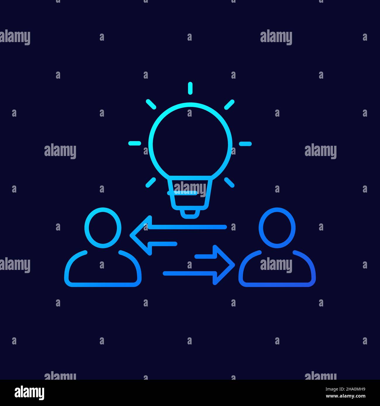 exchange of ideas line icon, vector Stock Vector Image & Art - Alamy