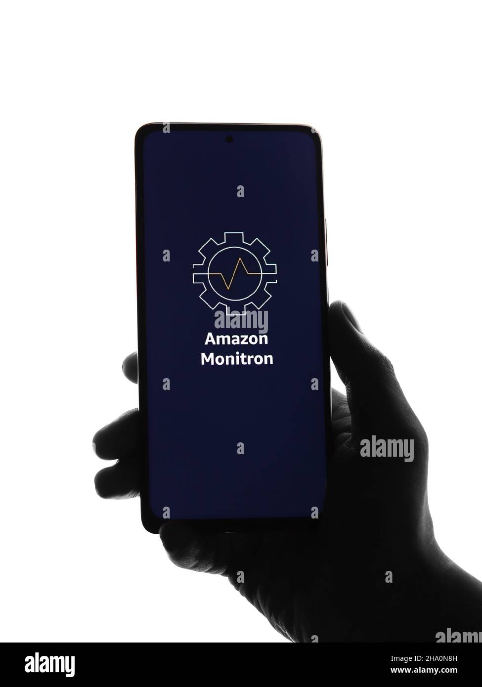 West Bangal, India - December 05, 2021 : Amazon Monitron logo on phone ...