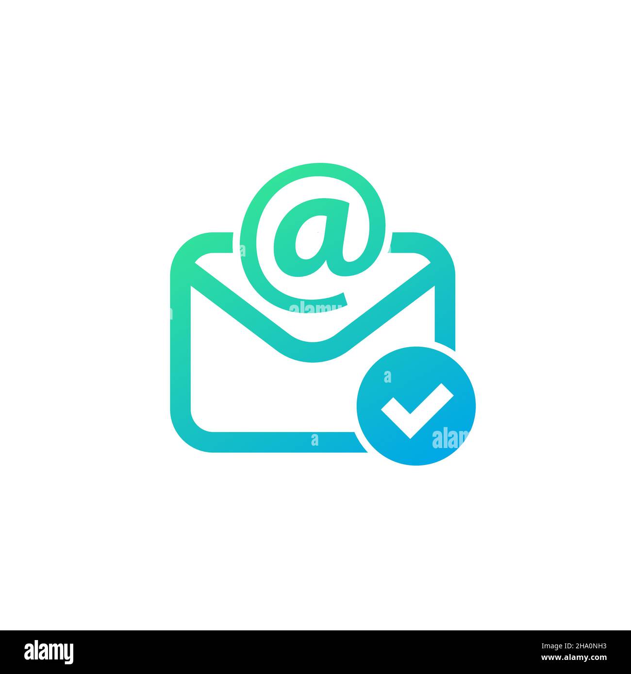 email, mail icon with a checkmark, vector Stock Vector Image & Art - Alamy