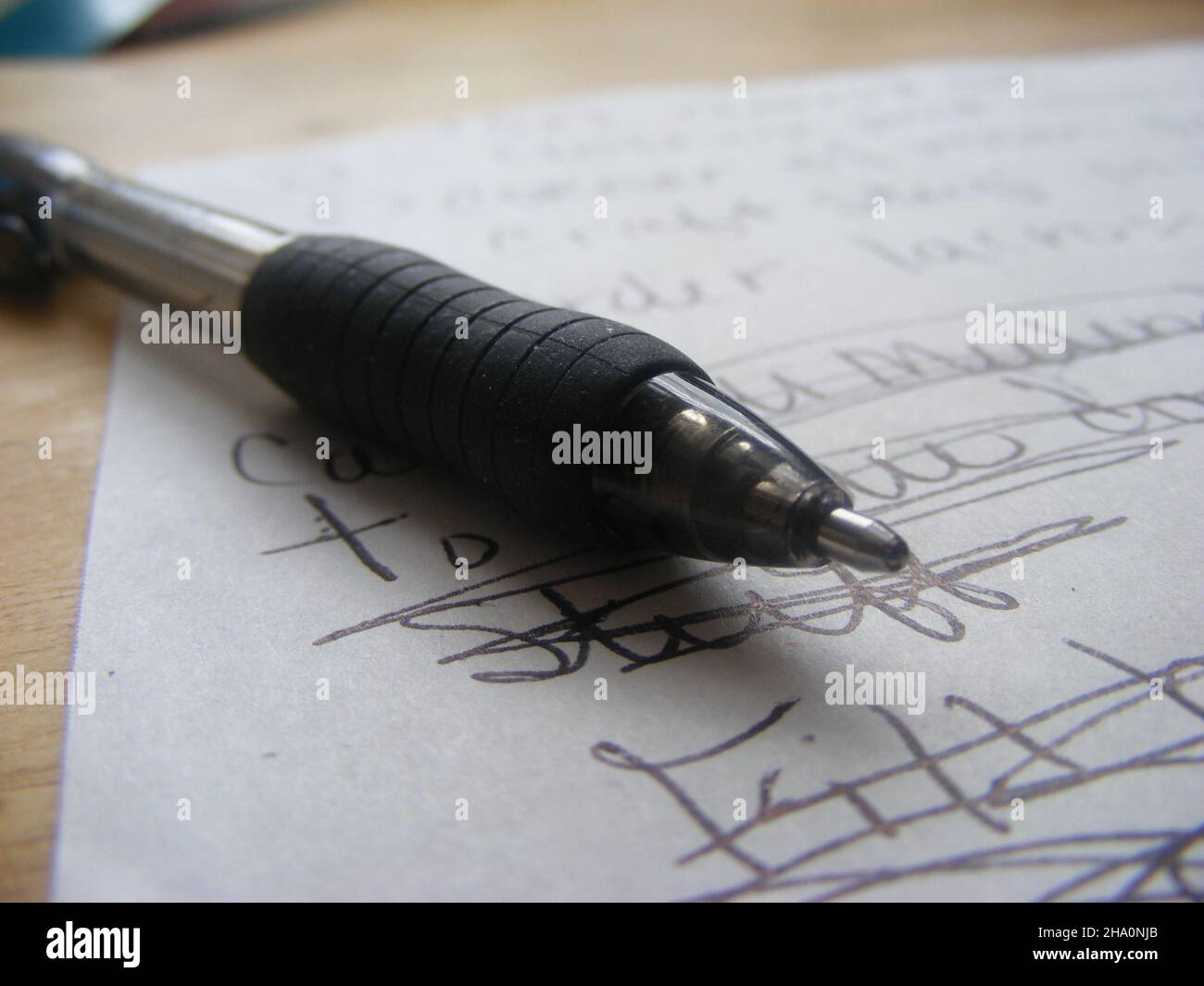 Closeup shot a pen and a paper Stock Photo - Alamy