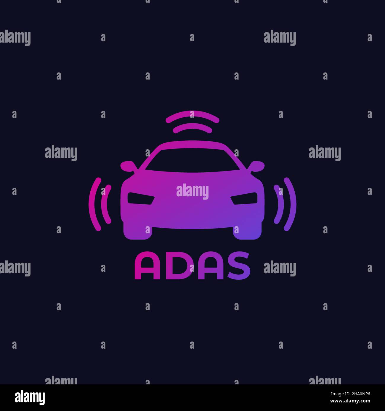 Advanced driver-assistance system vector icon Stock Vector Image & Art ...