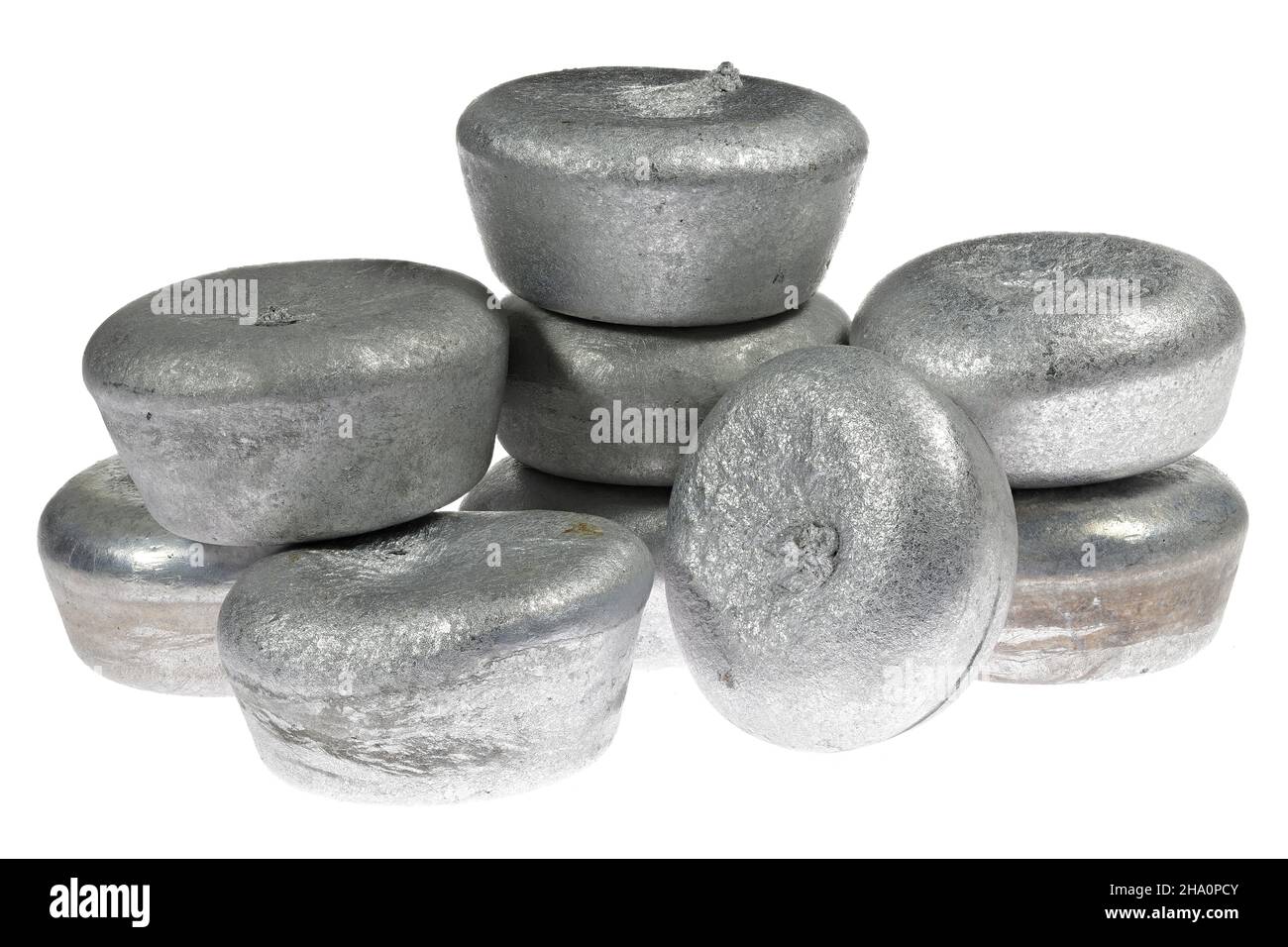 round aluminum bars isolated on white background Stock Photo - Alamy
