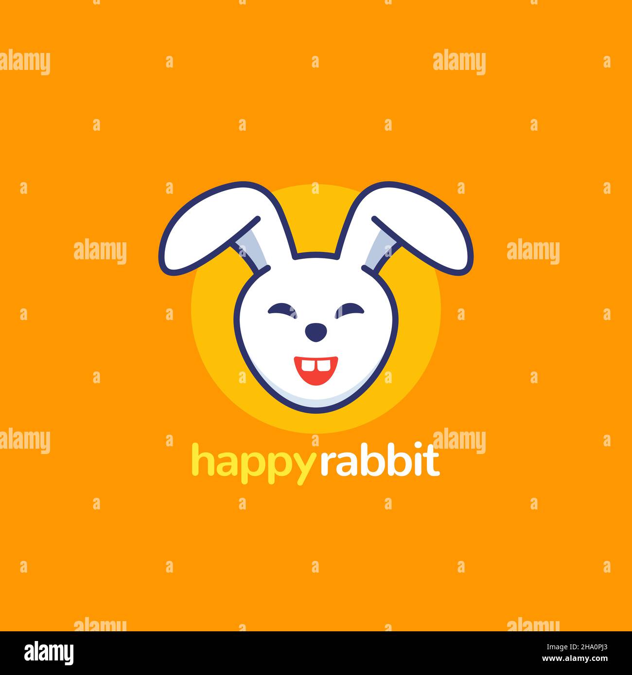 Happy rabbit logo, vector icon Stock Vector Image & Art - Alamy