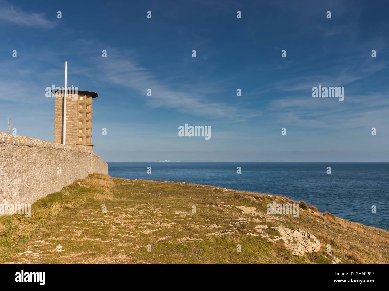 Anvil Point lighthouse in Durlston Country Park near Swanage, Dorset ...