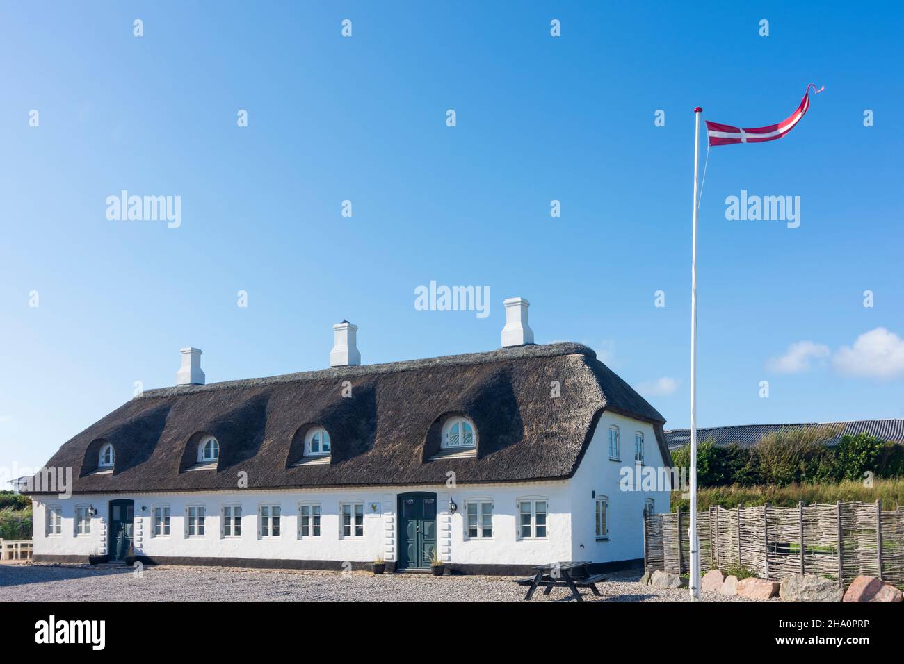 Danish flag dannebrog in loekken hi-res stock photography and images ...