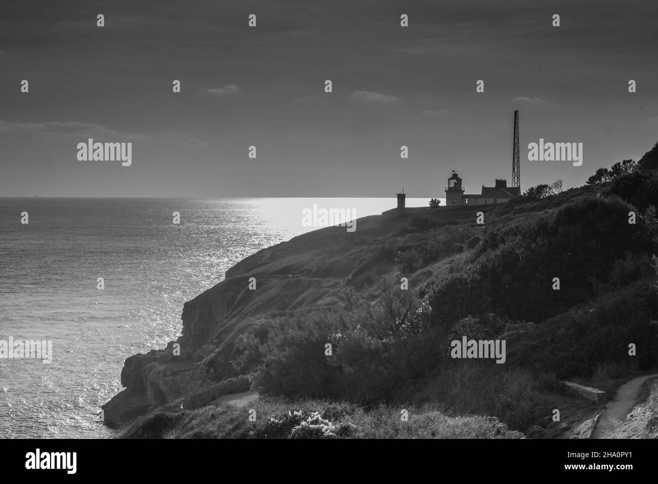 Anvil Point lighthouse in Durlston Country Park near Swanage, Dorset ...