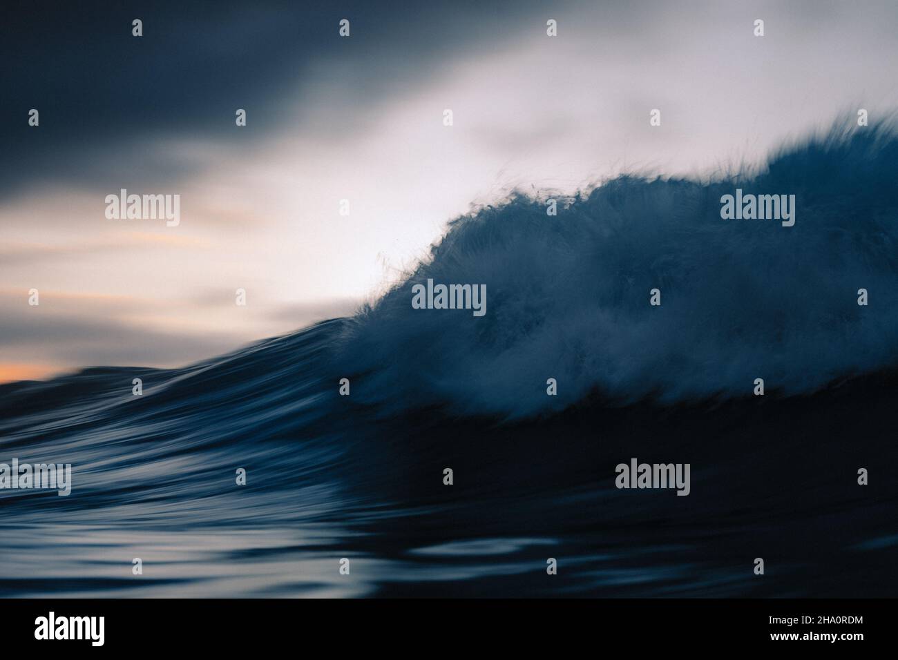 Wave breaking on a beach in Canary Islands with long exposure Stock ...
