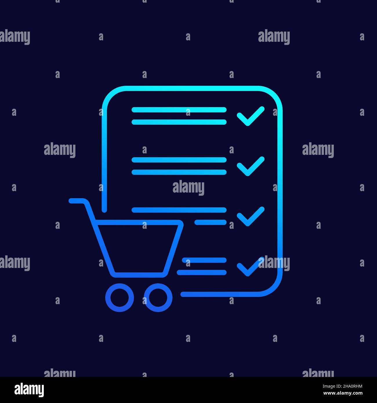 Order list line icon, vector Stock Vector Image & Art - Alamy