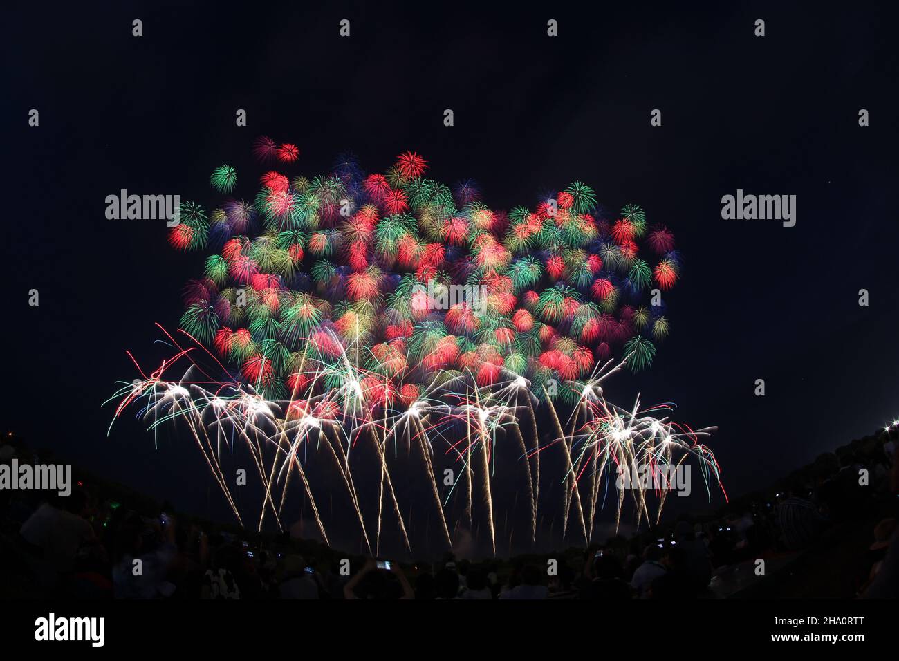 Akagawa Fireworks Festival in Japan Stock Photo - Alamy