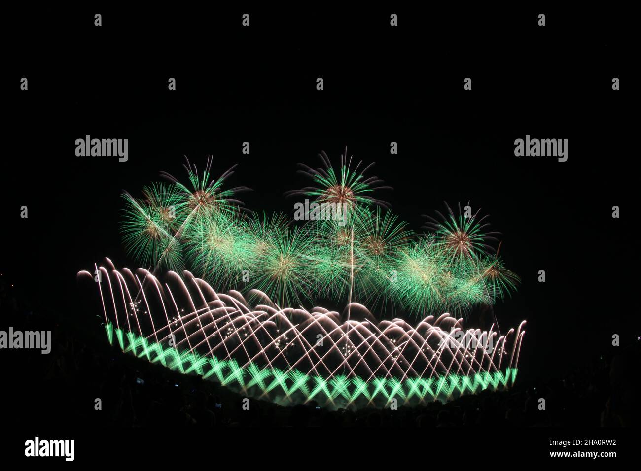 Akagawa Fireworks Festival in Japan Stock Photo - Alamy