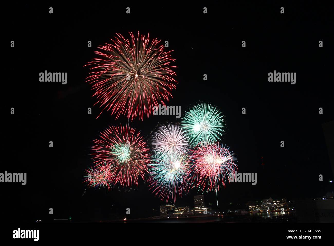Atami Spa Fireworks festival in Japan Stock Photo - Alamy