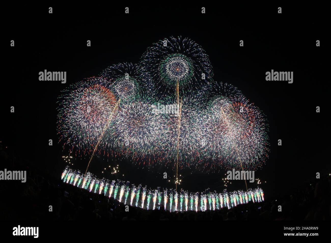 Akagawa Fireworks Festival in Japan Stock Photo - Alamy