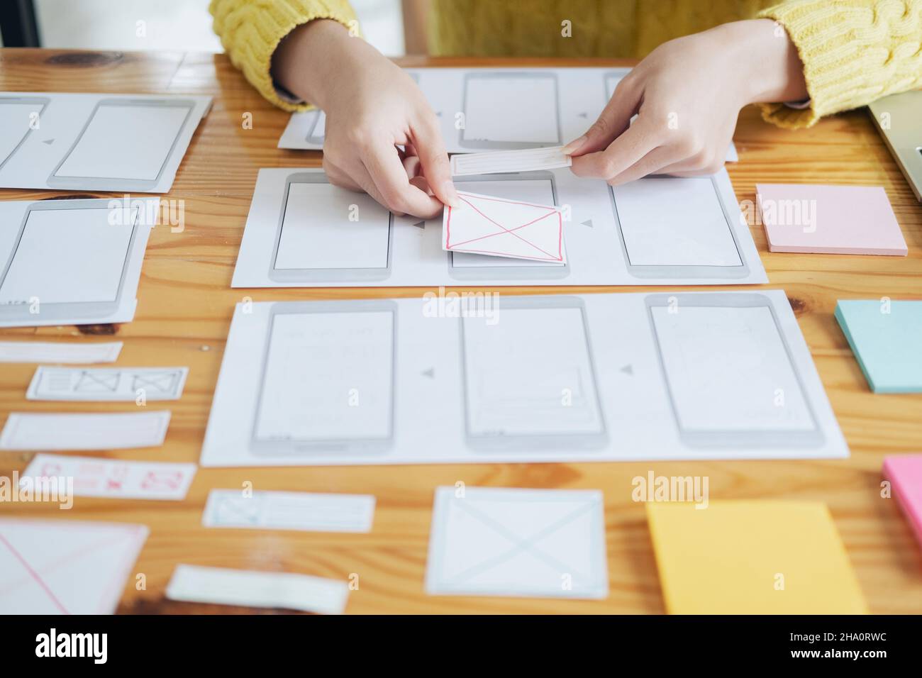 Programmer and UX UI designer working in a software development and ...