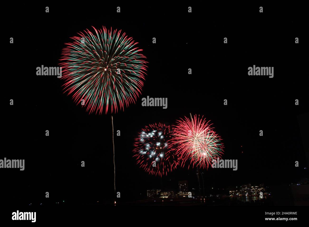 Atami Spa Fireworks festival in Japan Stock Photo - Alamy
