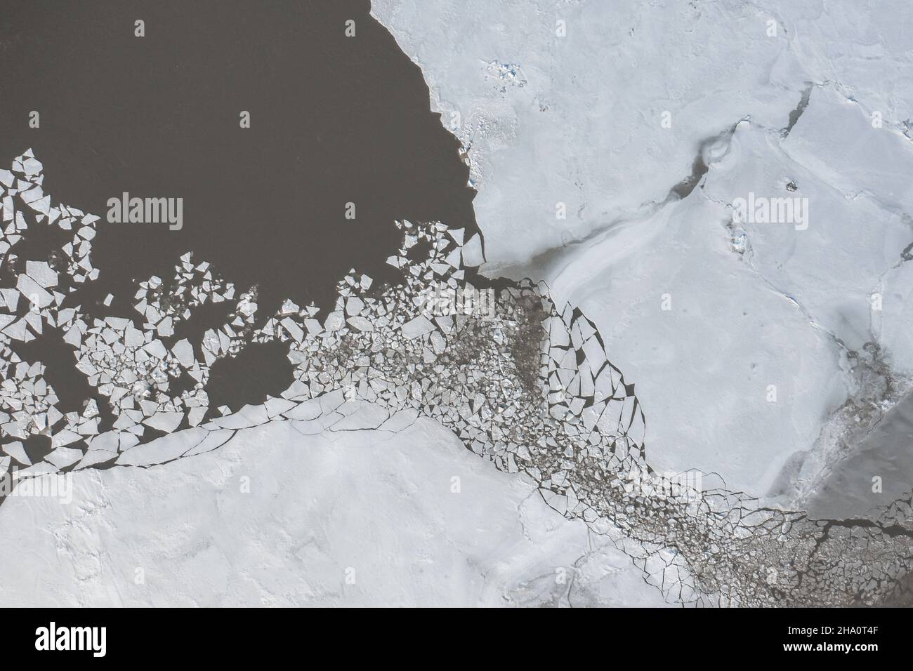 lake and glacier moraine from aerial view Stock Photo - Alamy