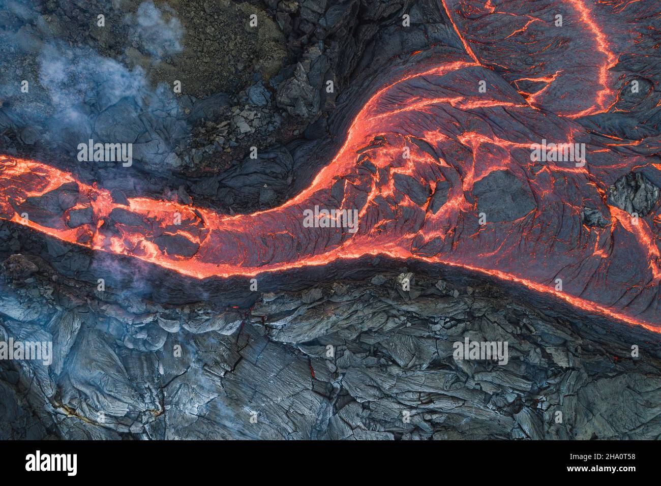 Lava flowing eruption site in hi-res stock photography and images - Alamy