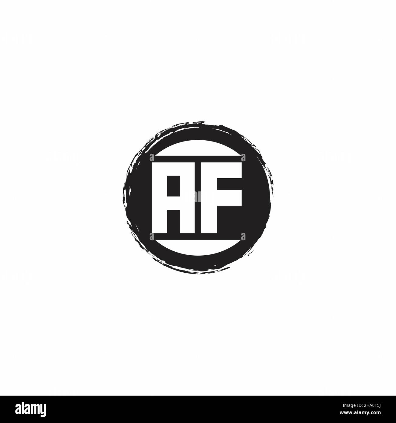 AF Logo Initial Letter Monogram with abstrac circle shape design ...
