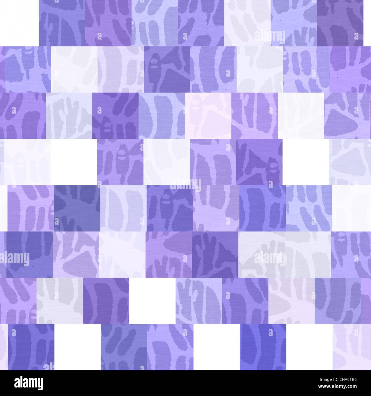 Random patchwork purple mosaic pixel grid seamless pattern. Modern ...