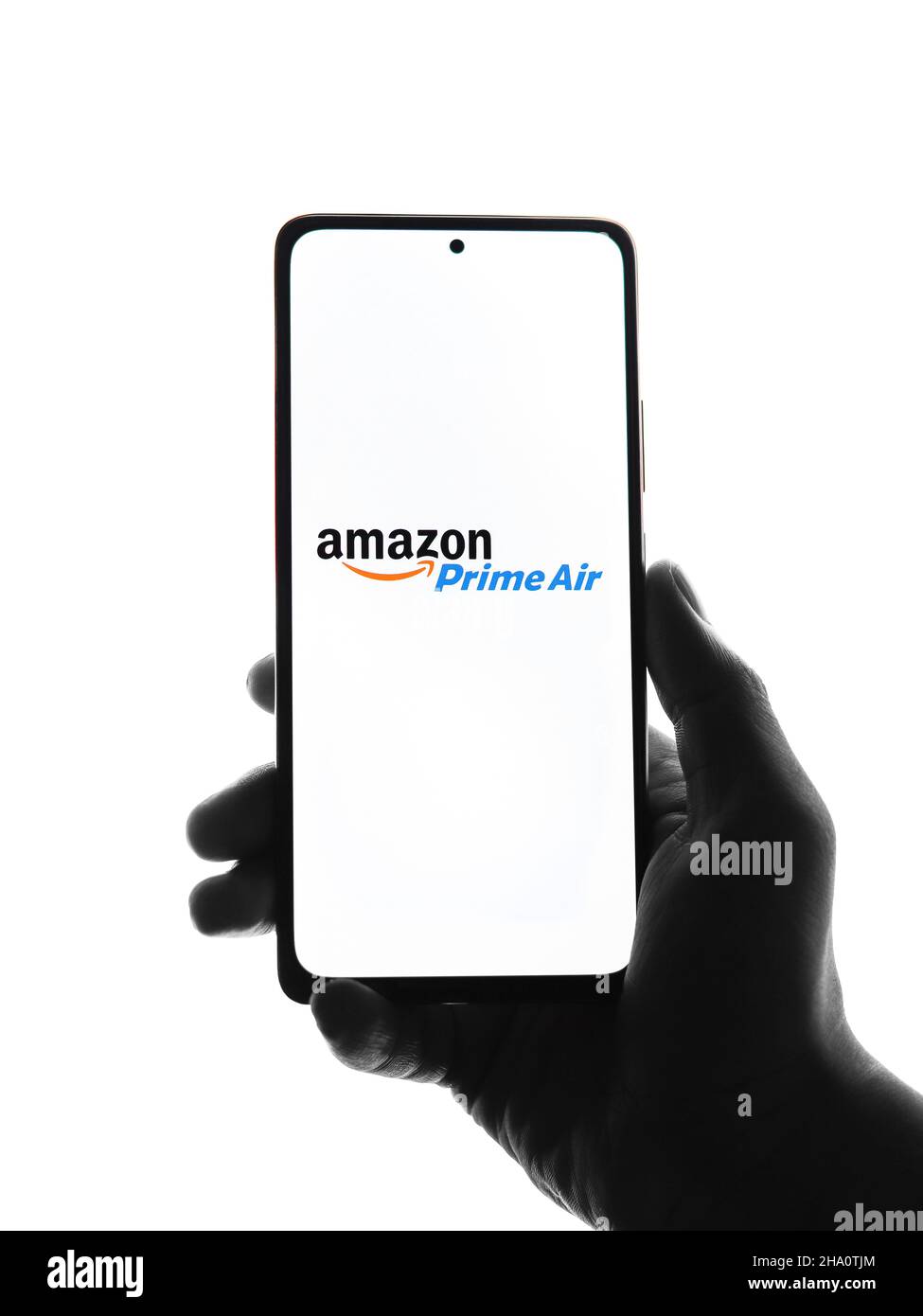 West Bangal, India - December 05, 2021 : Amazon Prime Air logo on phone ...