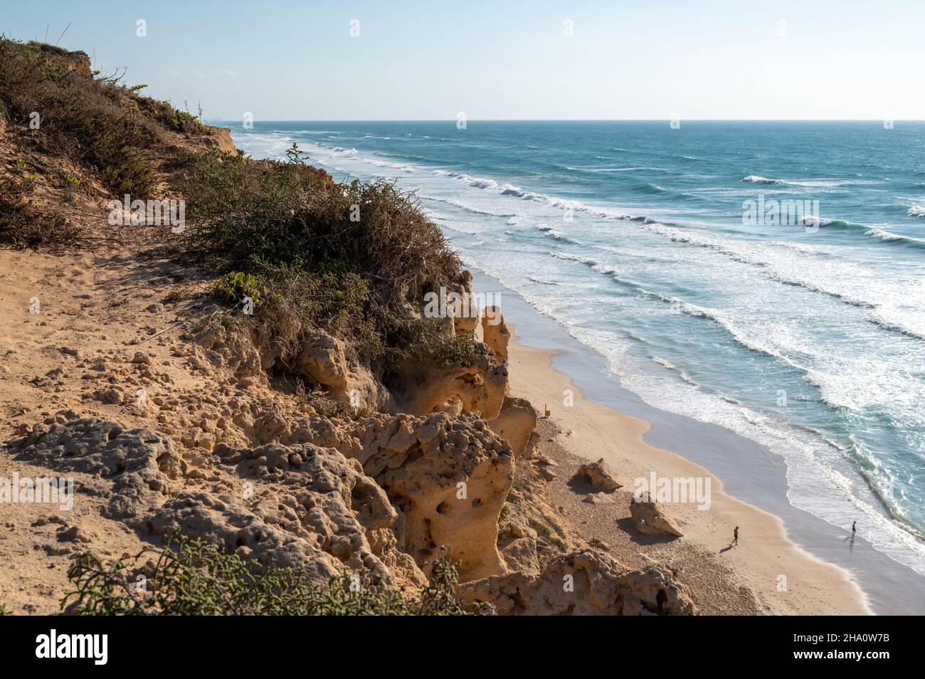 Argaman beach in Netanya in Israel view from the hill Stock Photo - Alamy