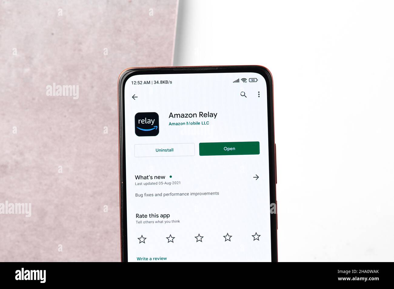West Bangal, India - December 05, 2021 : Amazon Relay logo on phone ...