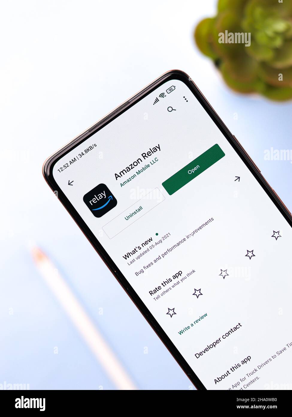 West Bangal, India - December 05, 2021 : Amazon Relay logo on phone ...