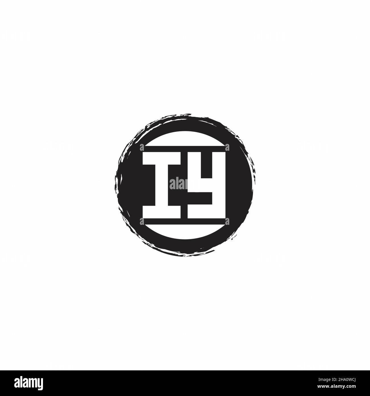 IY Logo Initial Letter Monogram with abstrac circle shape design ...