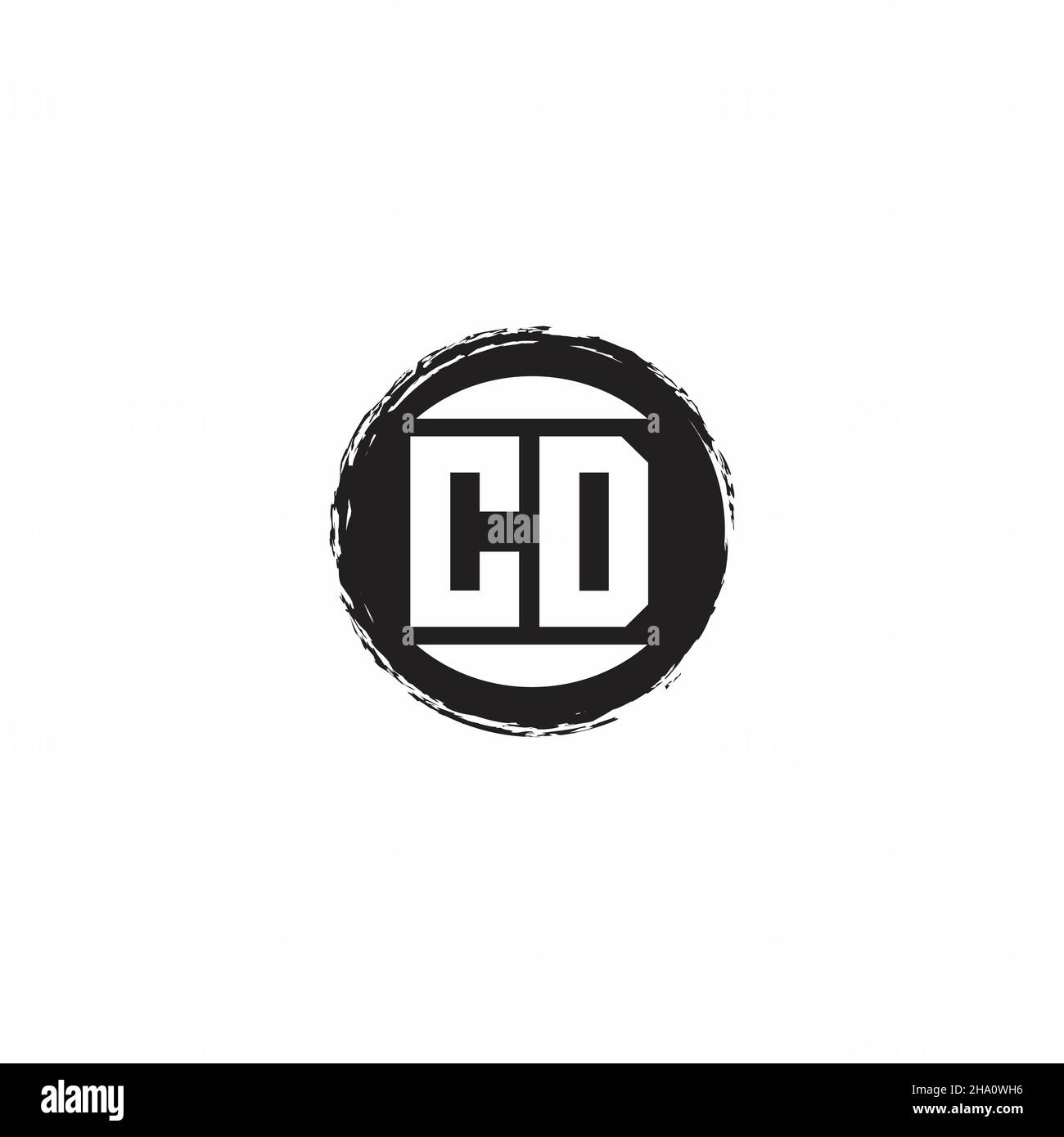 CD Logo Initial Letter Monogram with abstrac circle shape design ...