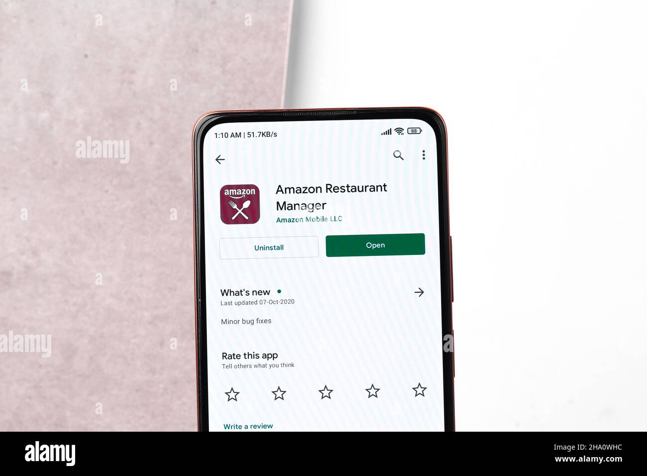 West Bangal, India - December 05, 2021 : Amazon Restaurant logo on ...