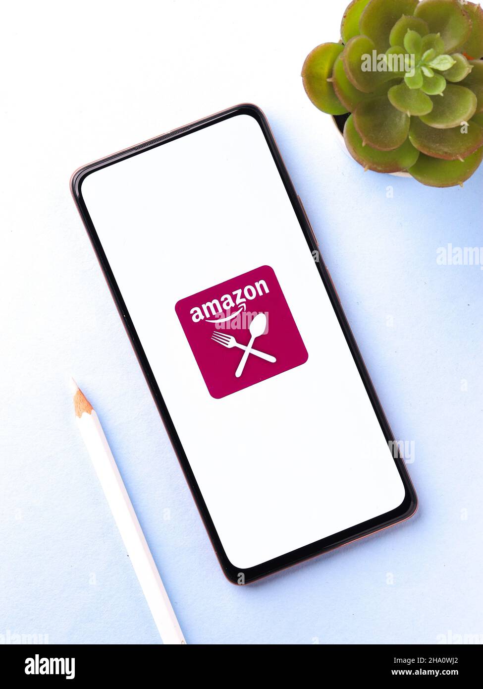 West Bangal, India - December 05, 2021 : Amazon Restaurant logo on ...