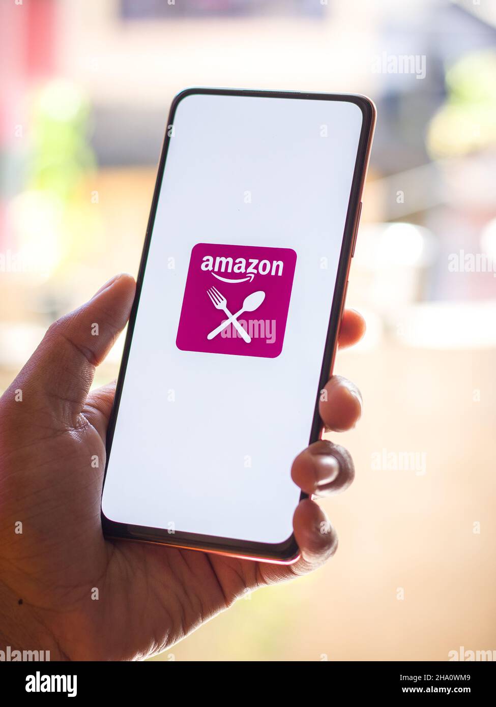 West Bangal, India - December 05, 2021 : Amazon Restaurant logo on ...