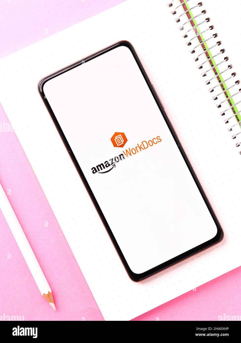 West Bangal, India - December 05, 2021 : Amazon WorkDocs logo on phone ...