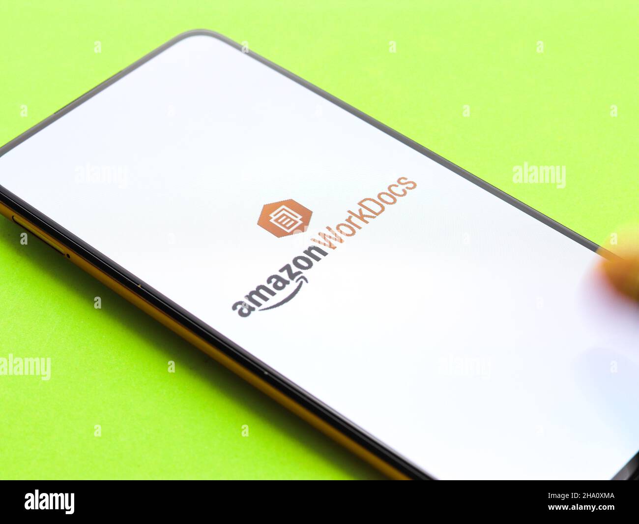 West Bangal, India - December 05, 2021 : Amazon WorkDocs logo on phone ...