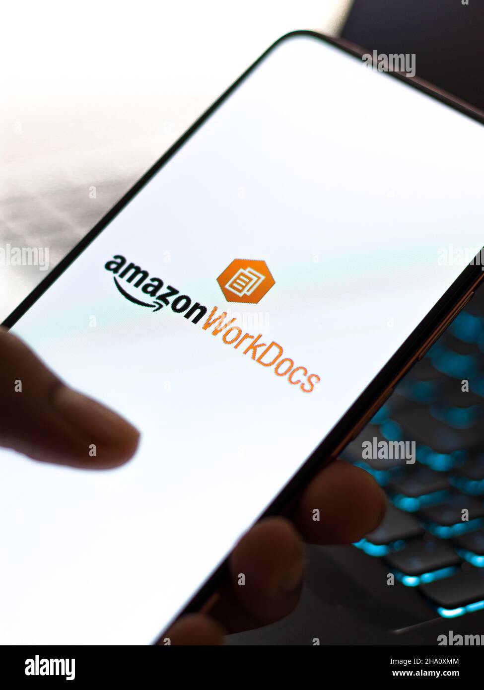 West Bangal, India - December 05, 2021 : Amazon WorkDocs logo on phone ...