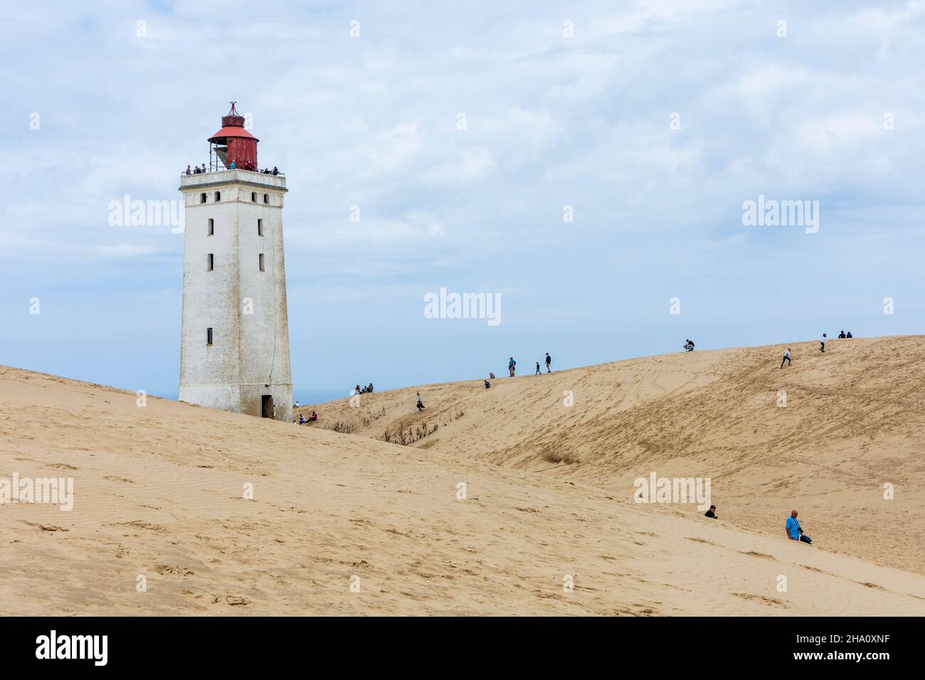 Hjoerring: Rubjerg Knude Lighthouse (Rubjerg Knude Fyr), sand dunes ...
