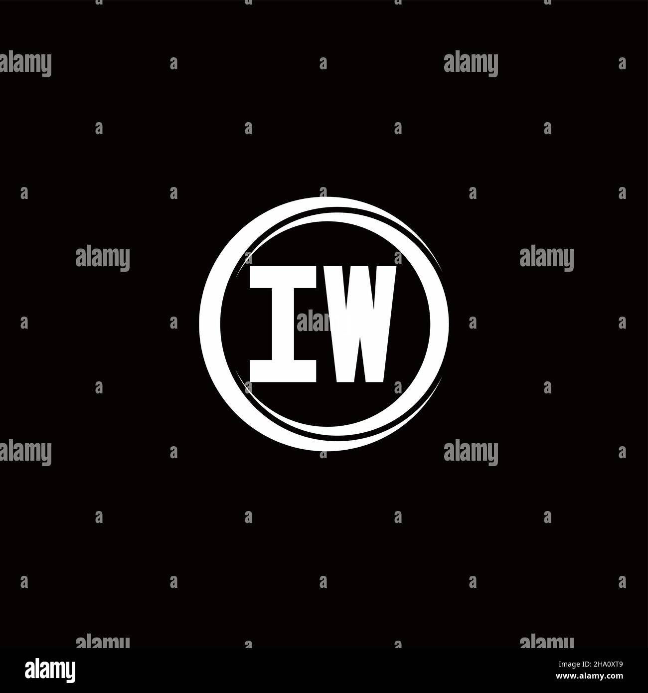 IW logo initial letter monogram with circle slice rounded design ... IW logo initial letter monogram with circle slice rounded design ...