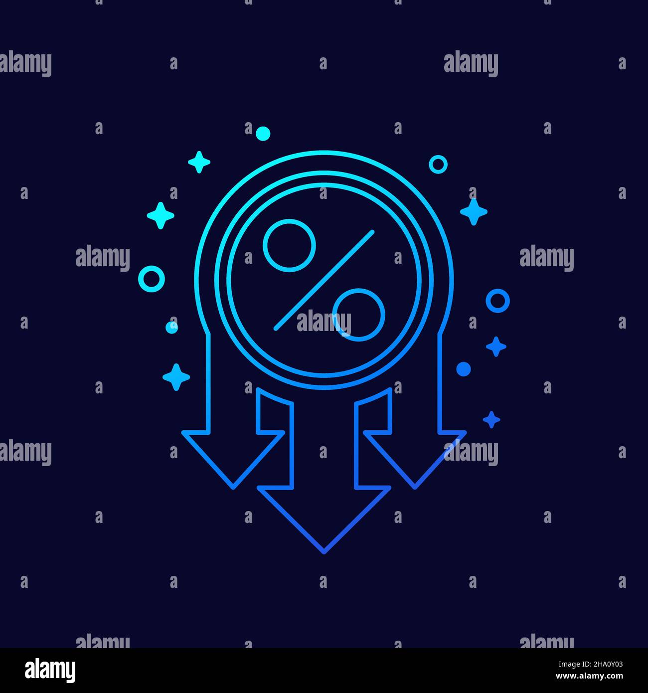 profit decrease or falling rates line icon Stock Vector Image & Art - Alamy