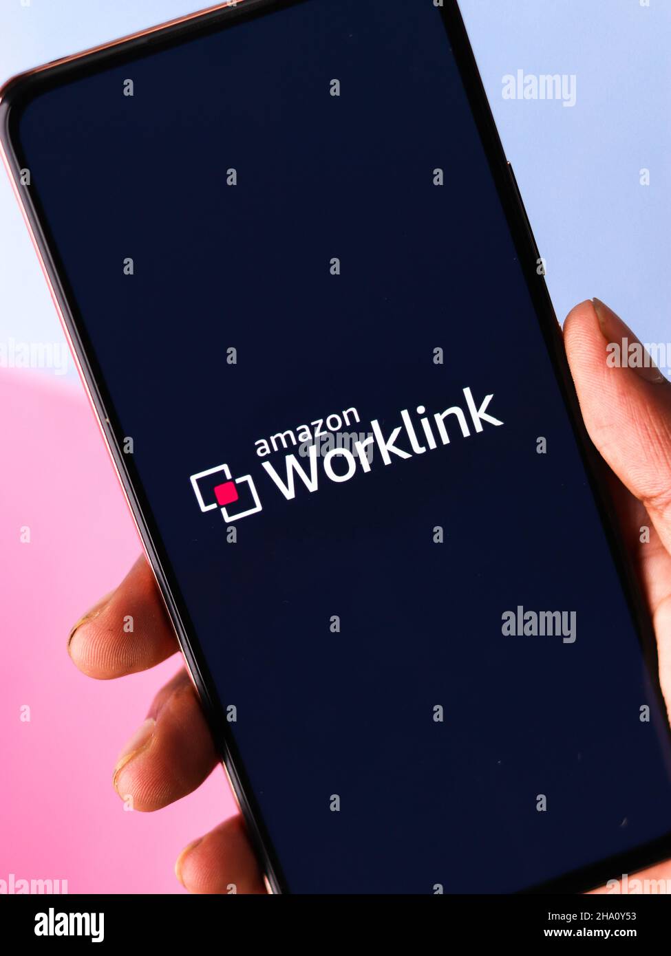 West Bangal, India - December 05, 2021 : Amazon WorkLink logo on phone ...