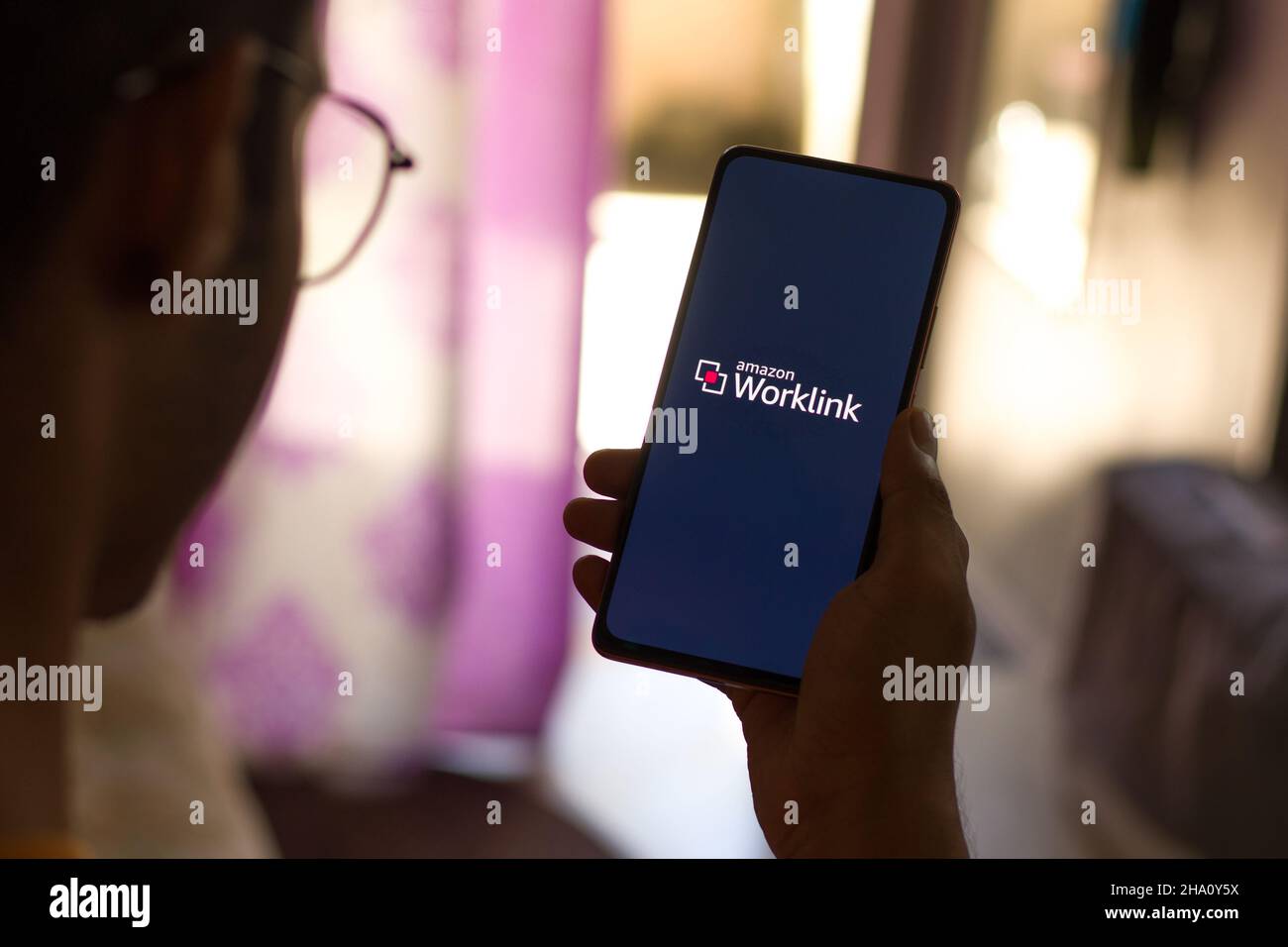 West Bangal, India - December 05, 2021 : Amazon WorkLink logo on phone ...