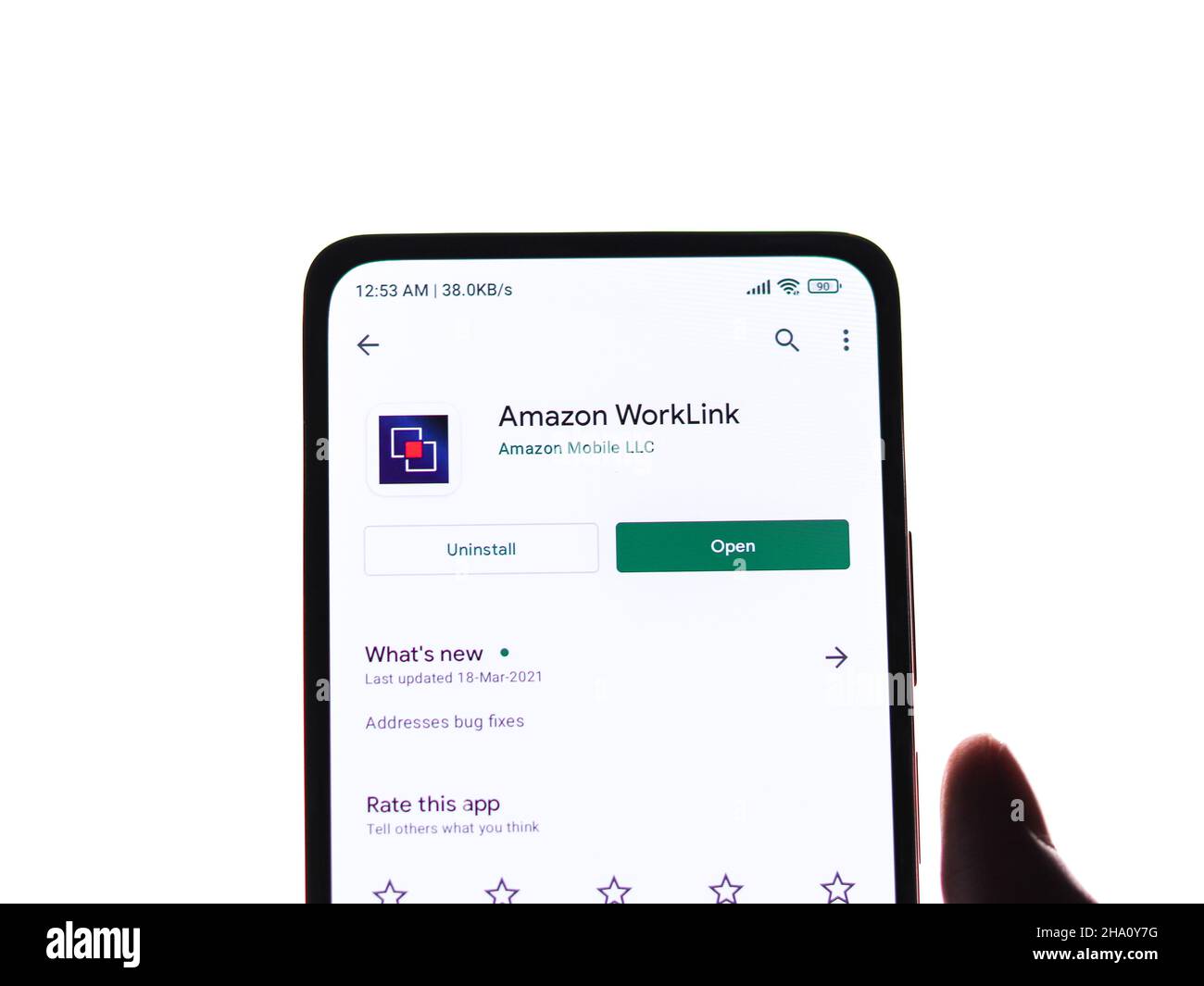 West Bangal, India - December 05, 2021 : Amazon WorkLink logo on phone ...