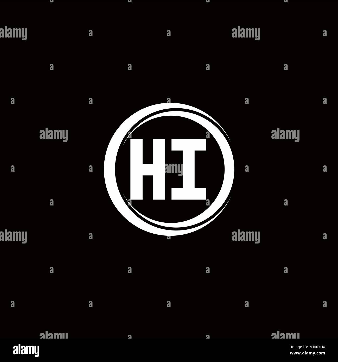 Hi letter Stock Vector Images - Alamy